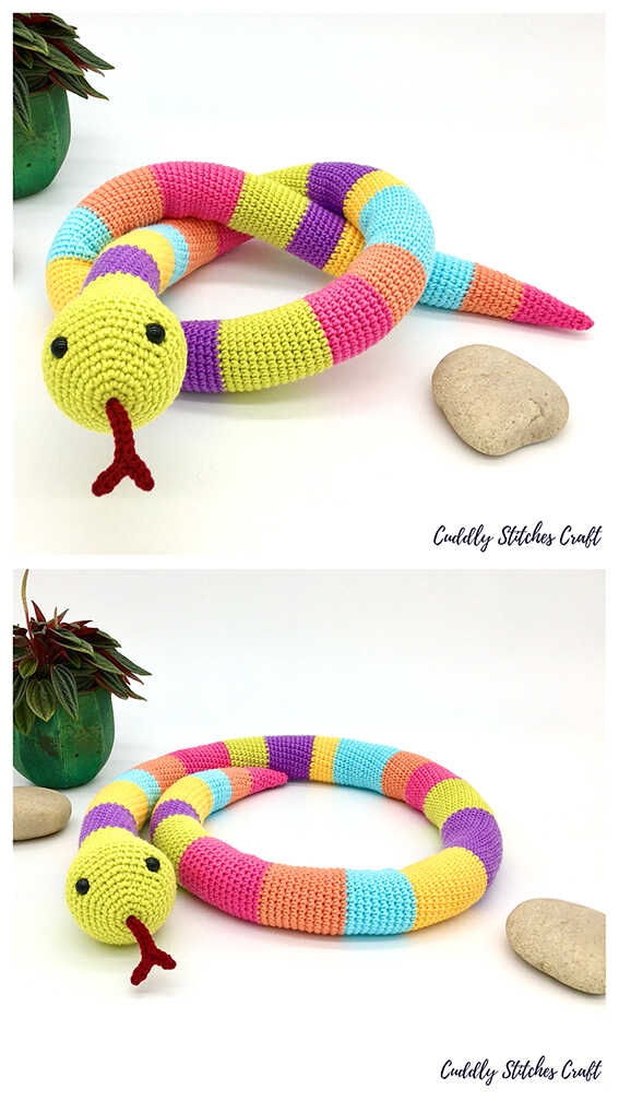 Cute Snake Amigurumi Crochet Free Pattern - Always Free Amigurumi