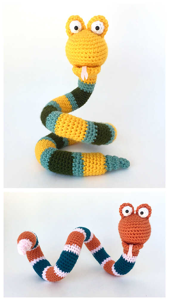 Cute Snake Amigurumi Crochet Free Pattern - Always Free Amigurumi