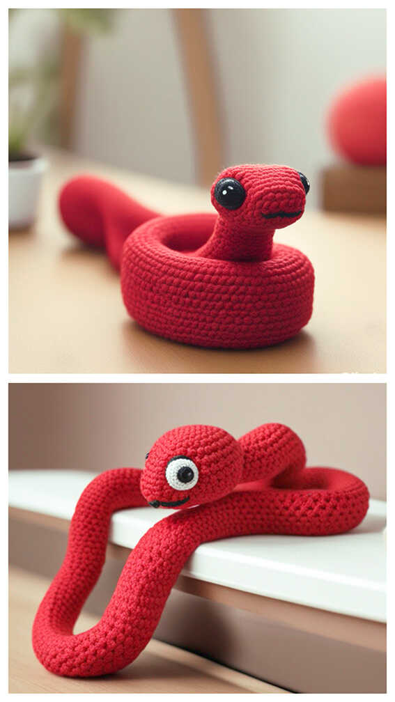 Cute Snake Amigurumi Crochet Free Pattern - Always Free Amigurumi