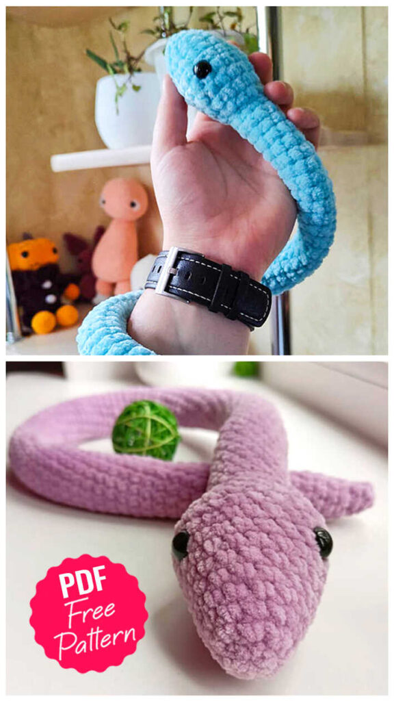 Cute Snake Amigurumi Crochet Free Pattern - Always Free Amigurumi