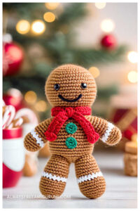 Crochet Gingerbread Man Amigurumi Free Pattern - Amigurumi