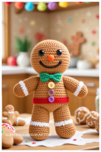 Crochet Gingerbread Man Amigurumi Free Pattern - Amigurumi