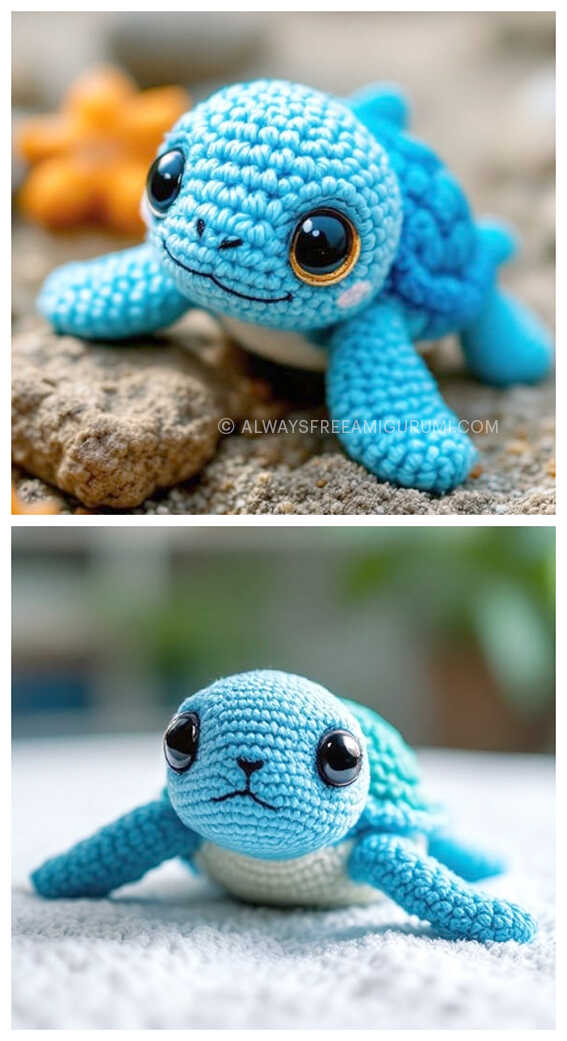 Phoebe the Sea Turtle Crochet Free Pattern - Amigurumi