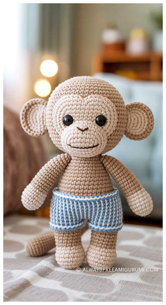 Easy Crochet Monkey Amigurumi Free Pattern - Amigurumi