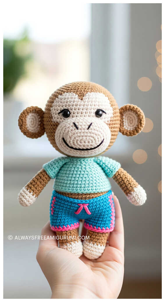 Easy Crochet Monkey Amigurumi Free Pattern - Amigurumi