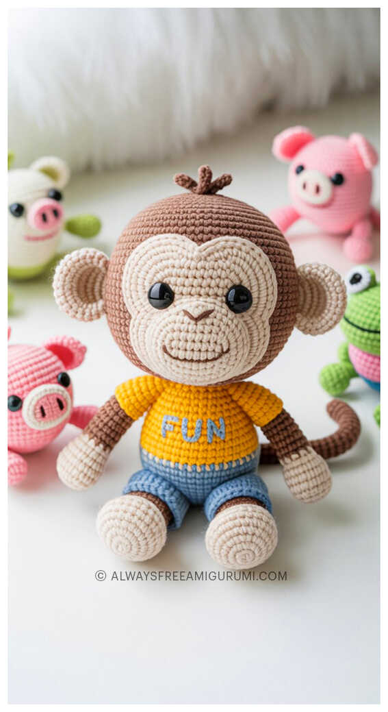 Easy Crochet Monkey Amigurumi Free Pattern - Amigurumi
