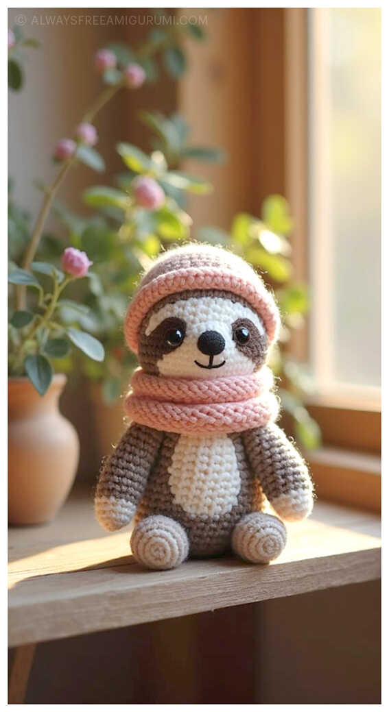 Cute Sloth Amigurumi Free Crochet Pattern - Amigurumi