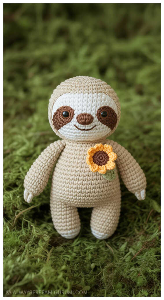 Cute Sloth Amigurumi Free Crochet Pattern - Amigurumi