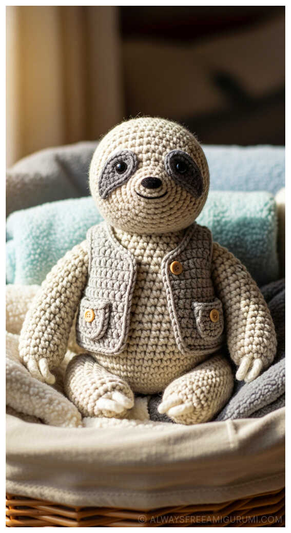 Cute Sloth Amigurumi Free Crochet Pattern - Amigurumi