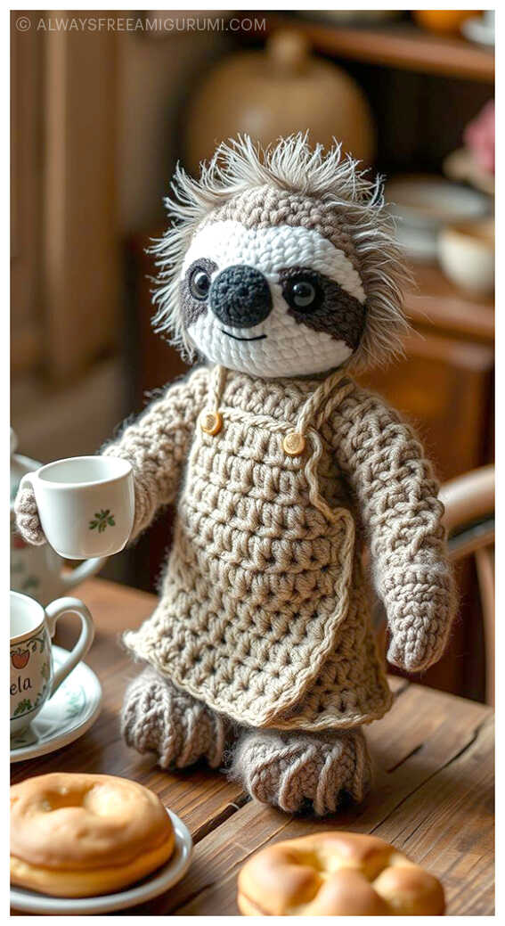 Cute Sloth Amigurumi Free Crochet Pattern - Amigurumi