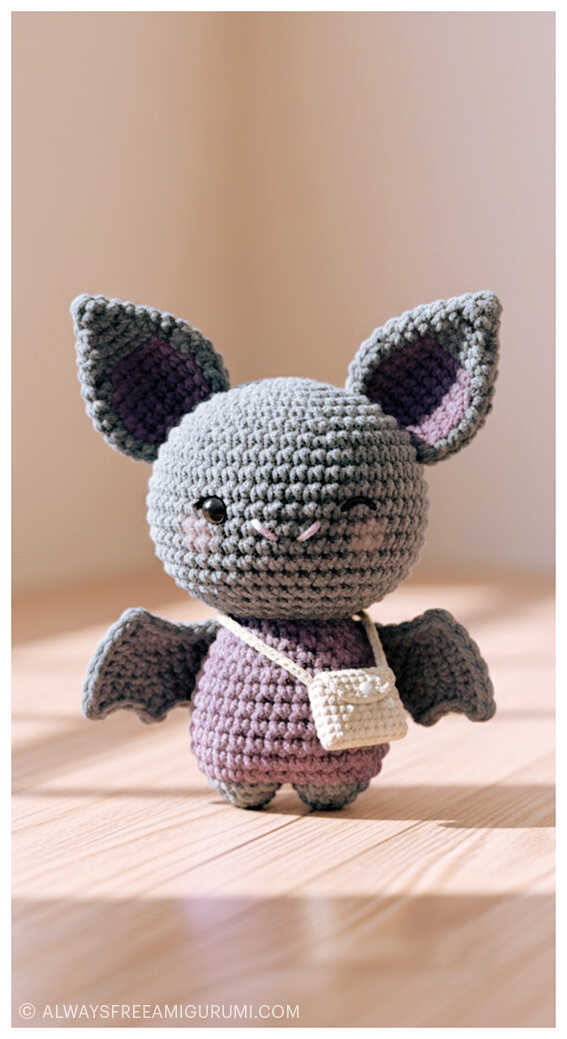 Amigurumi Mini Bat Crochet Free Pattern - Amigurumi