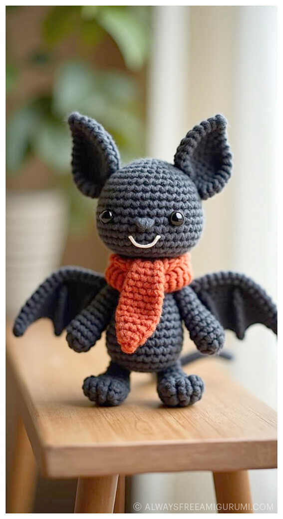 Amigurumi Mini Bat Crochet Free Pattern - Amigurumi