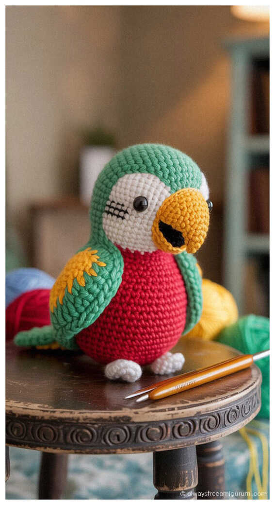 Parrot Popik Amigurumi – Free Crochet Pattern - Amigurumi